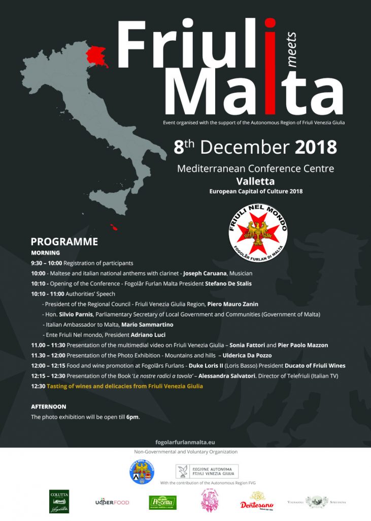 Inaugurazione Fogolâr Furlan di Malta (sabato 8 dicembre ore 9.30 ...